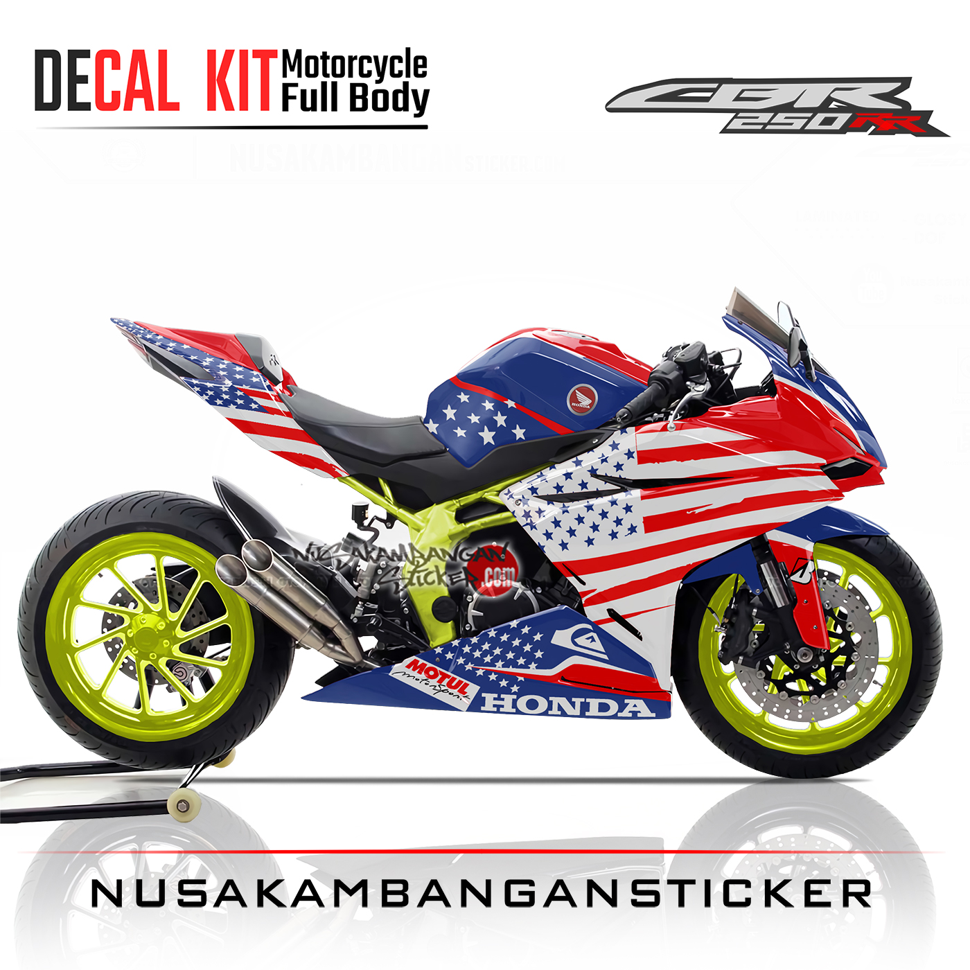 4 Decal CBR 250 RR – American Design – Nusakambangan Sticker