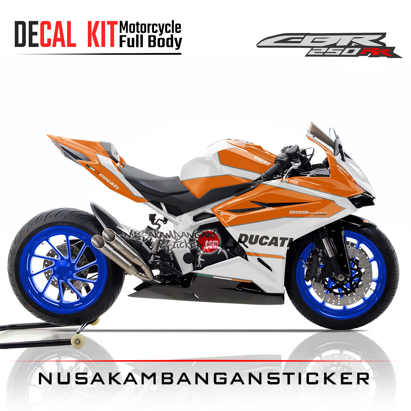 Decal CBR 250 RR – Ducati Orange – Nusakambangan Sticker