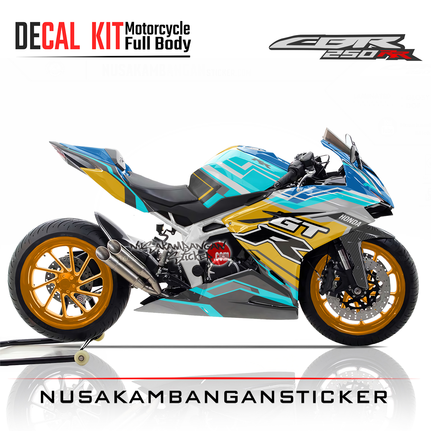 Decal CBR 250 RR – GTR BIRU – Nusakambangan Sticker