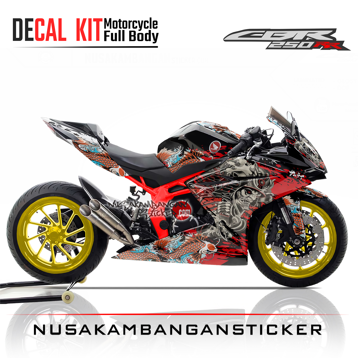 Decal CBR 250 RR – ONI SAMURAI – Nusakambangan Sticker