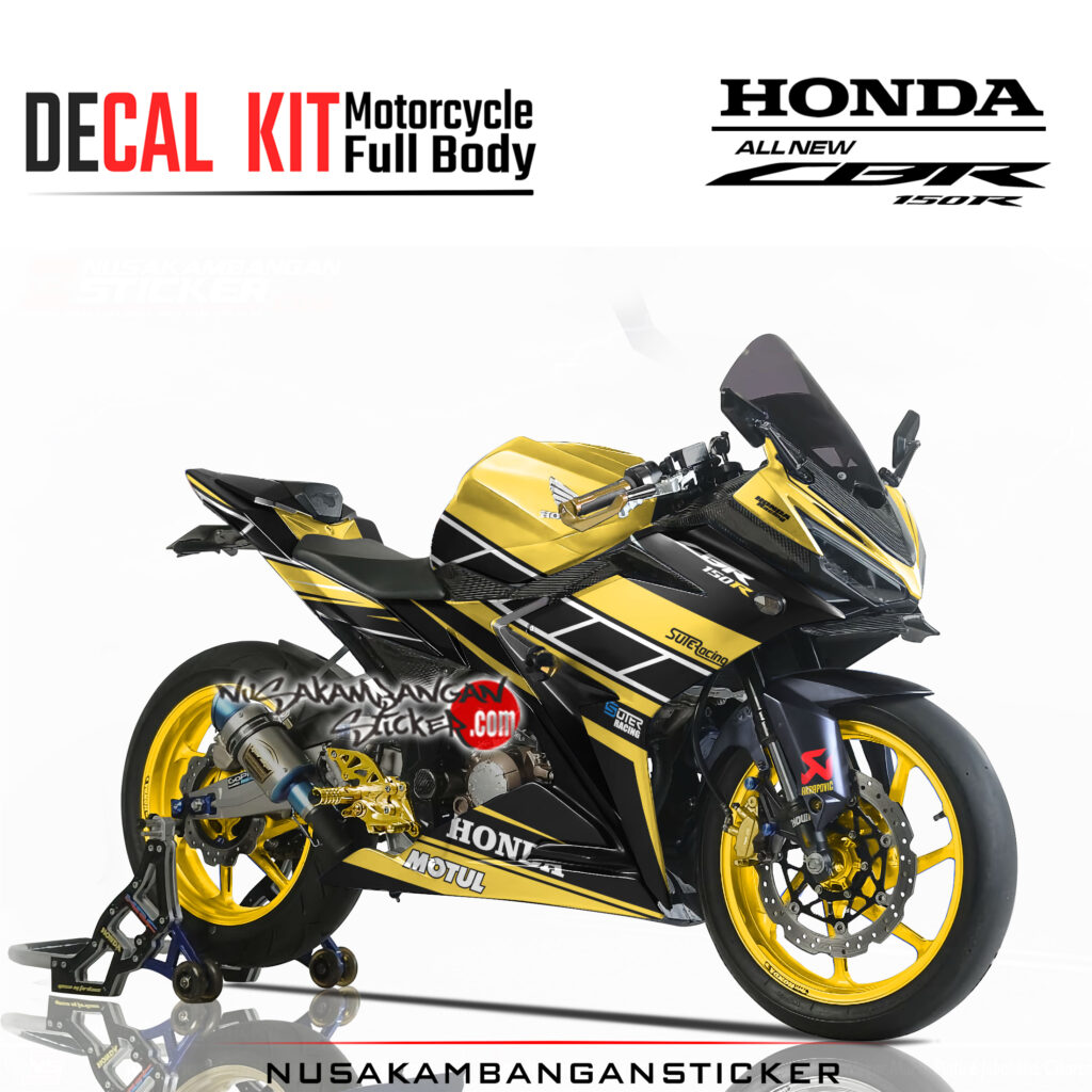 Decal Sticker Honda CBR 150 R All New aniversary kuning modifikasi ...