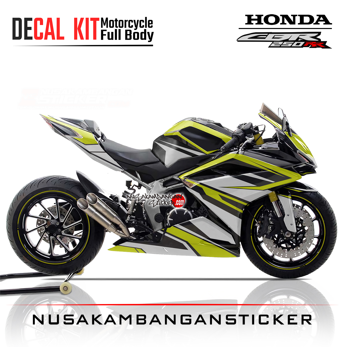 Decal Sticker Honda CBR 250 RR – Black Yelow Grafis Stiker Full Body ...
