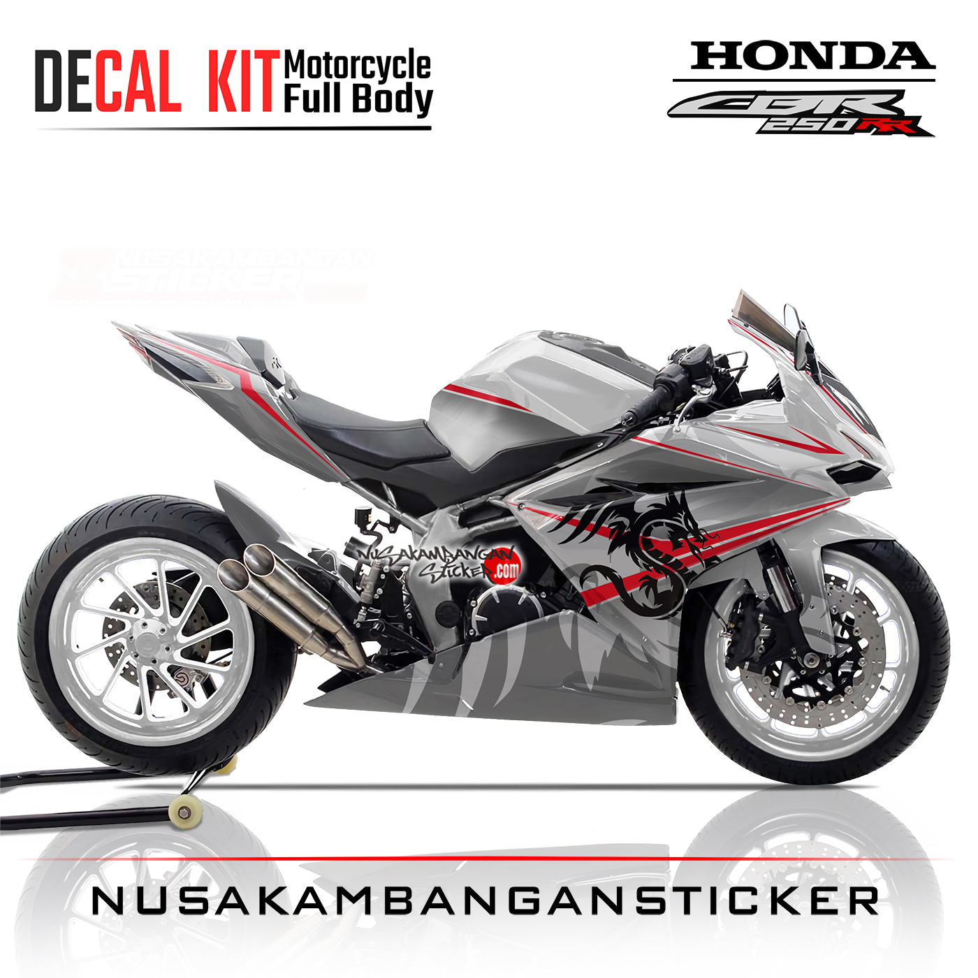 Decal Sticker Honda CBR 250 RR – White Dragon Stiker Full Body ...