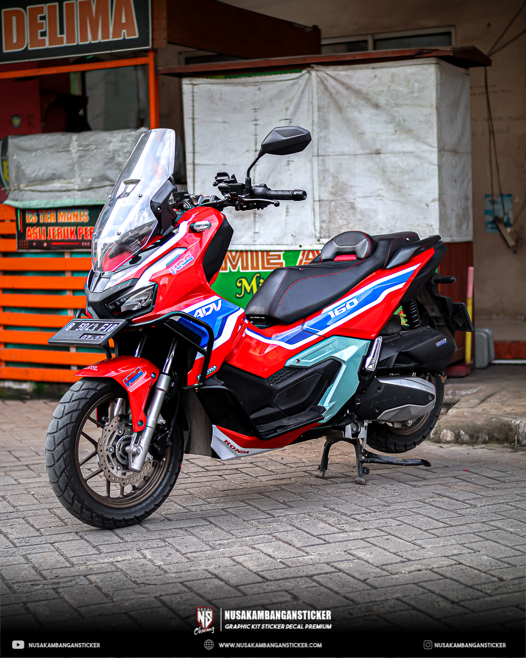 Stiker Motor ADV Merah Biru Fullbody – Nusakambangan Sticker